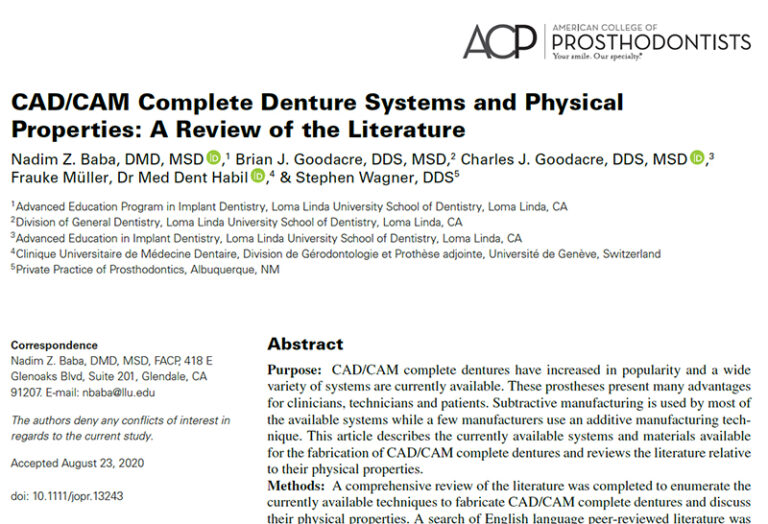 CAD/CAMによる全部床義歯製作法とその物性に関するシステマティックレビュー | 5代目歯科医師の日常？
